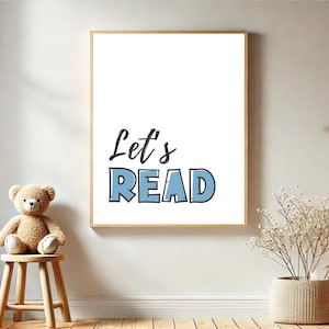 Lets Read Kids Learning Digital Download, Educational Motivational ...