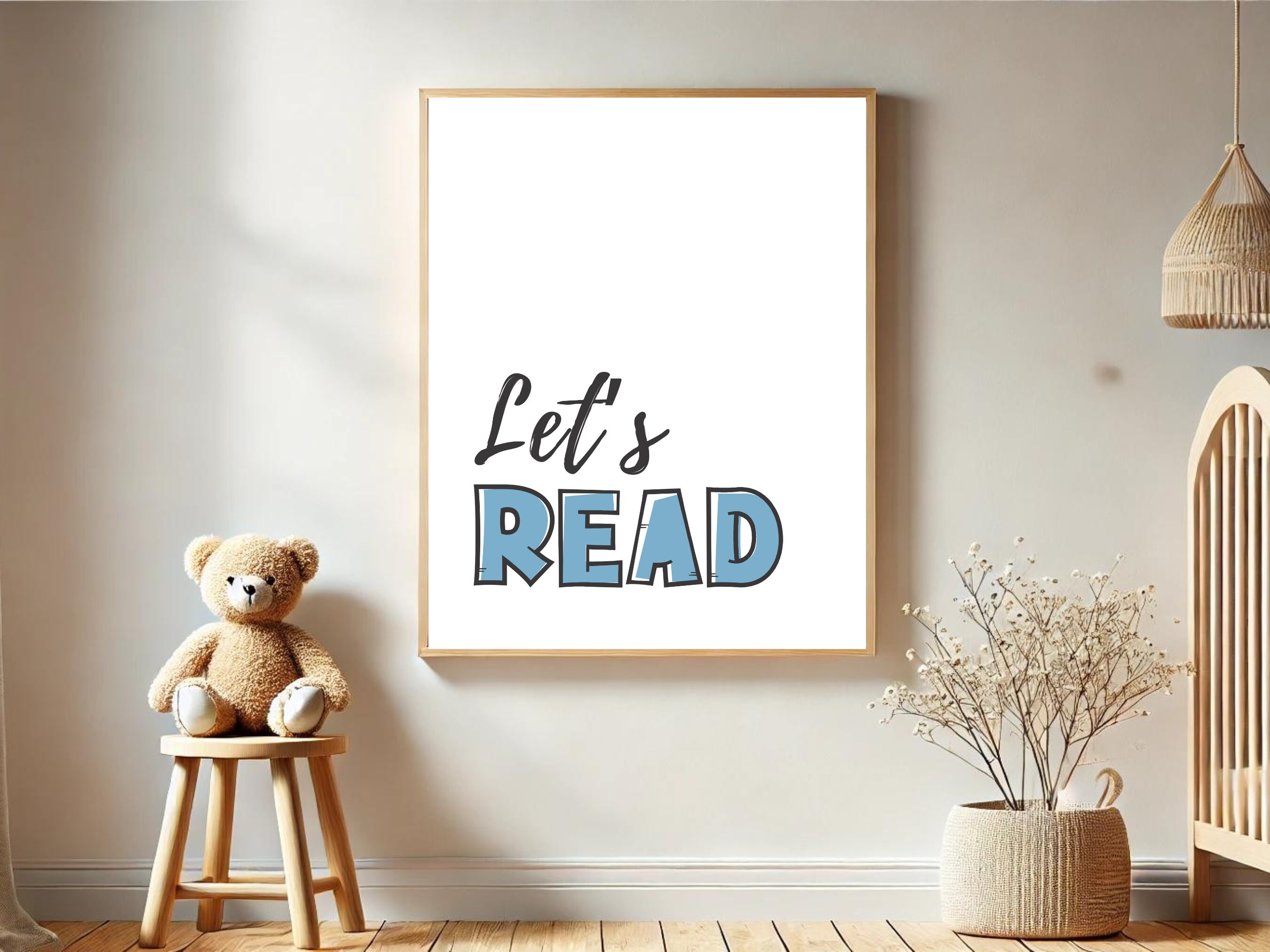 Lets Read Kids Learning Digital Download, Educational Motivational ...