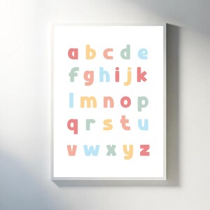 Lowercase Alphabet Poster Digital Download, Homeschool Classroom Wall ...