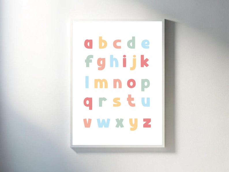Lowercase Alphabet Poster Digital Download, Homeschool Classroom Wall ...