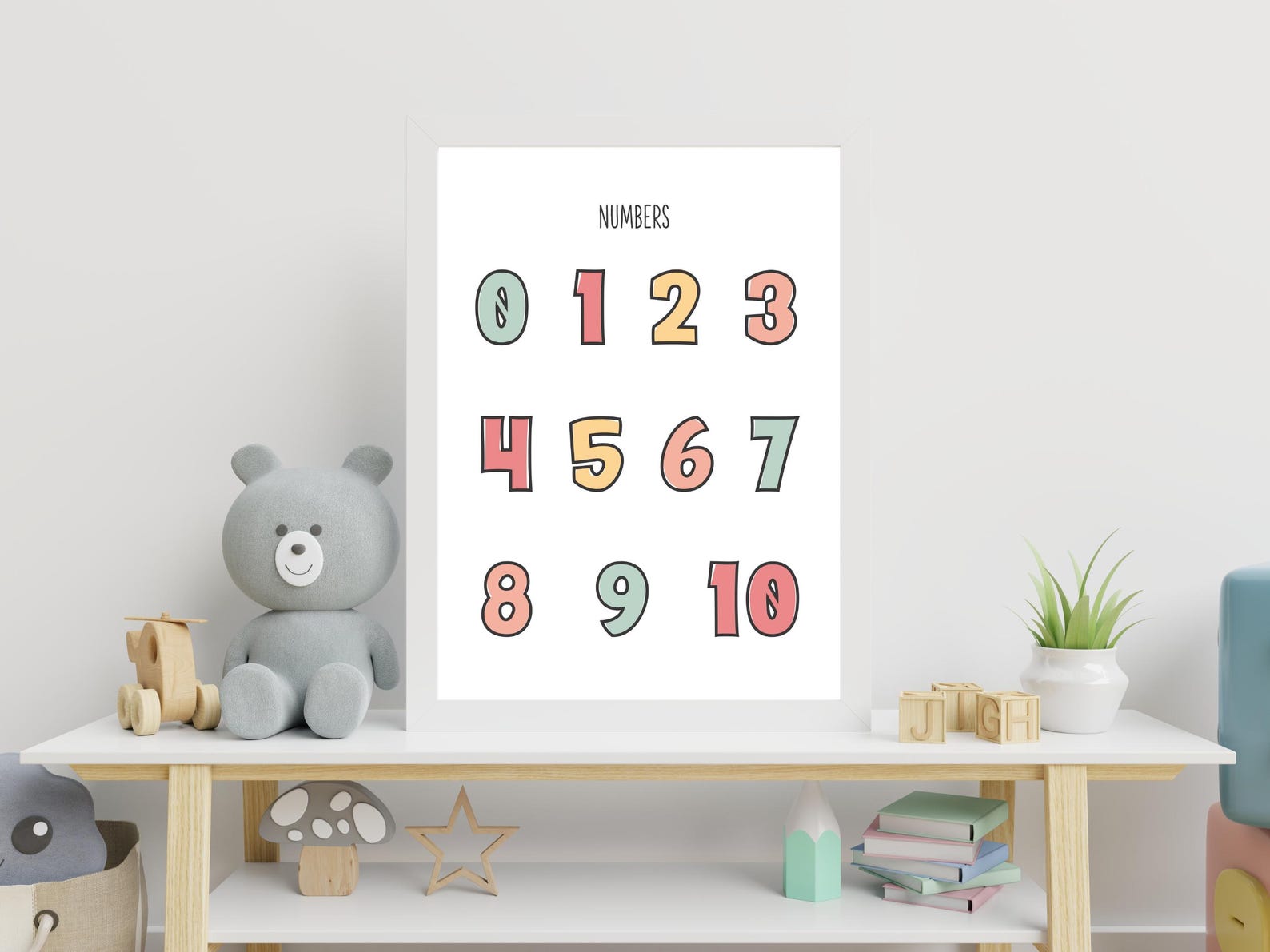 Nursery Numbers Digital Download, Preschool Numbers Poster Instant ...