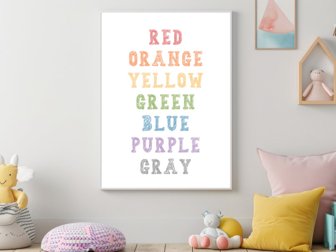 Crayon Colors Capital Digital Download, Educational Colors Poster ...