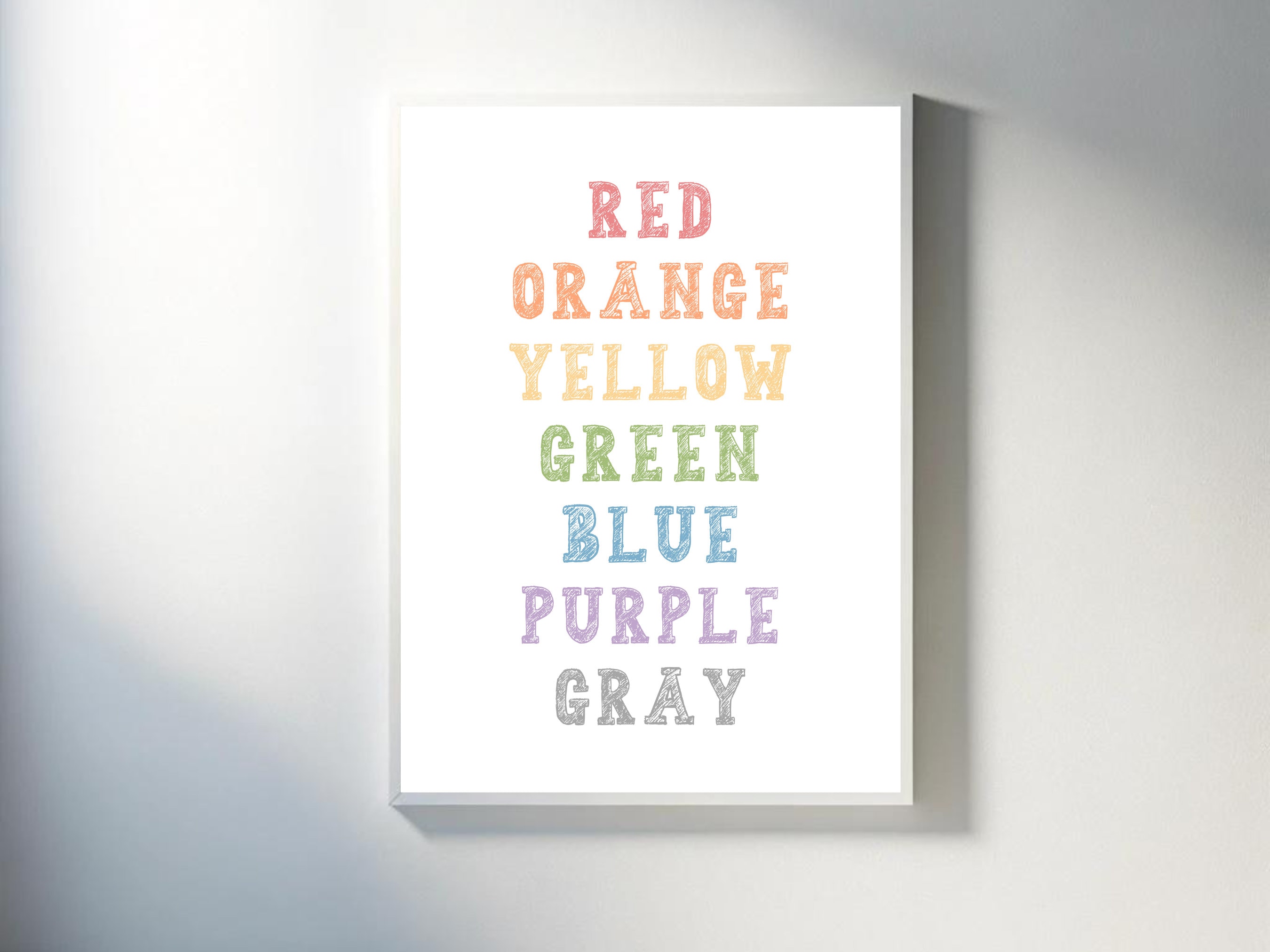 Crayon Colors Capital Digital Download, Educational Colors Poster ...