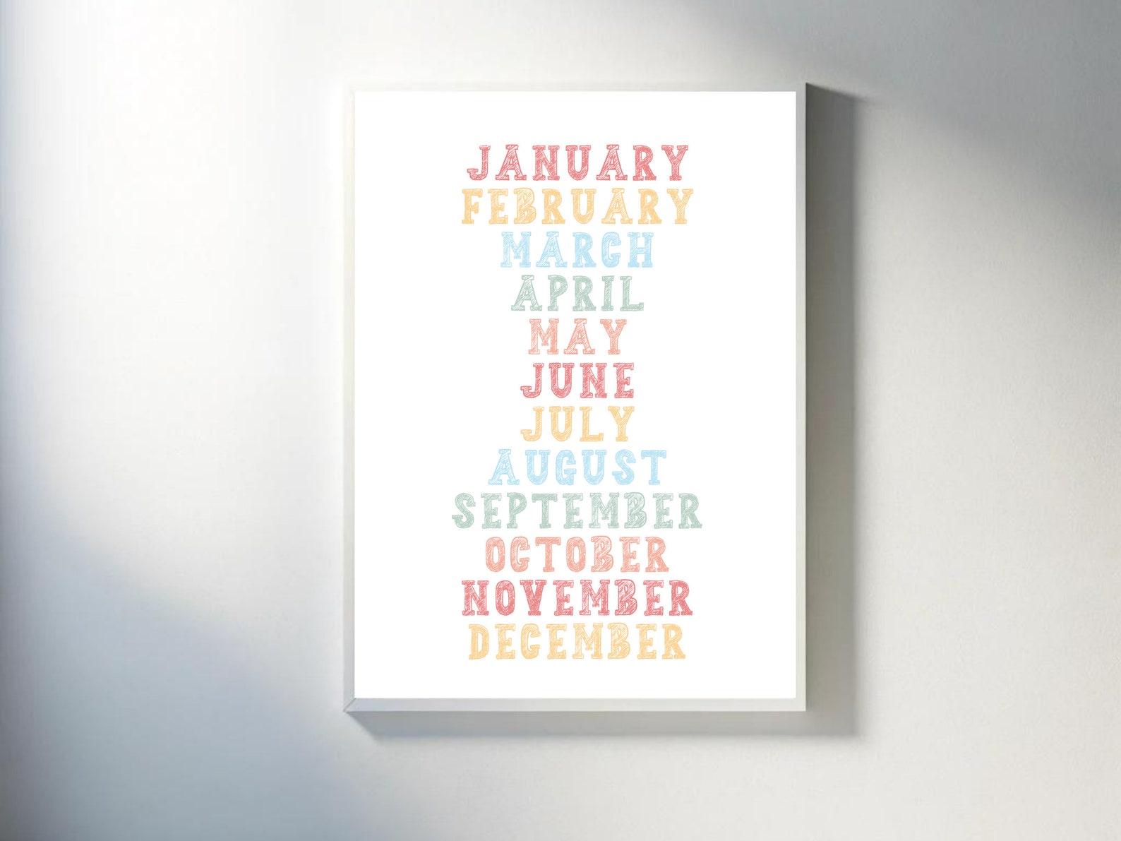 Capital Letter Months of the Year Digital Download, Homeschool Learning ...