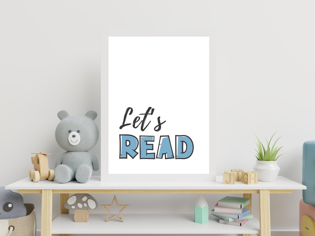 Lets Read Kids Learning Digital Download, Educational Motivational ...