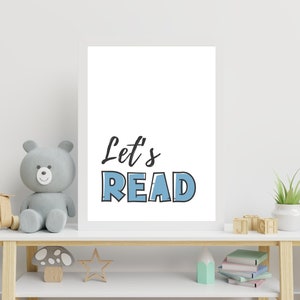 Lets Read Kids Learning Digital Download, Educational Motivational ...