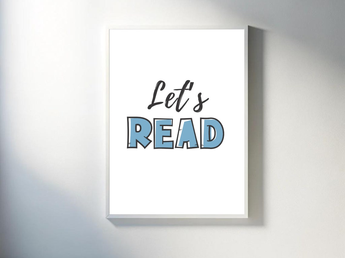 Lets Read Digital Download for Classroom, Kids Learning Digital Print ...