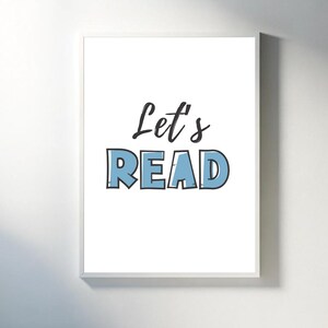 Lets Read Digital Download for Classroom, Kids Learning Digital Print ...