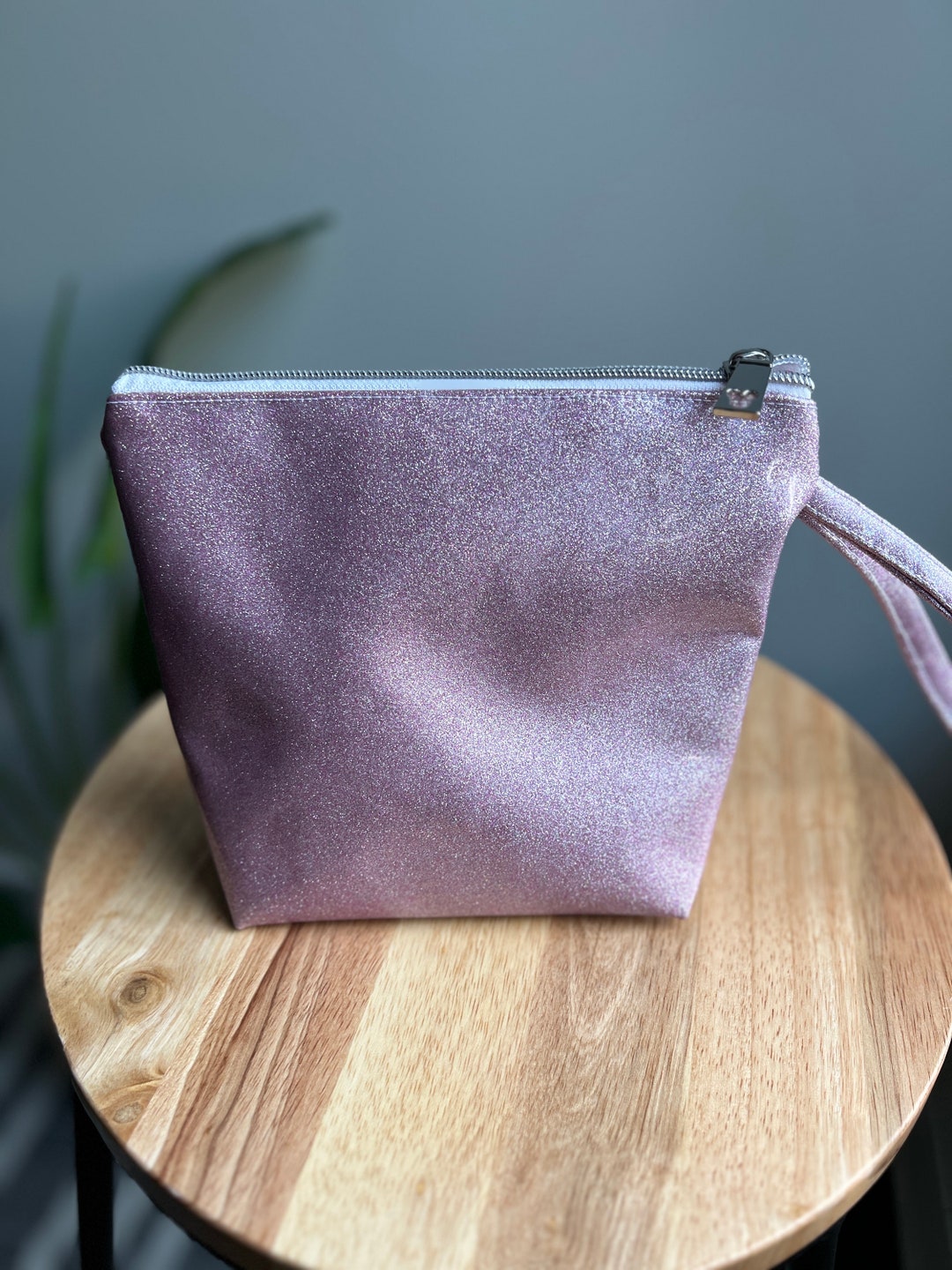 Pink Glitter Pouch - Etsy