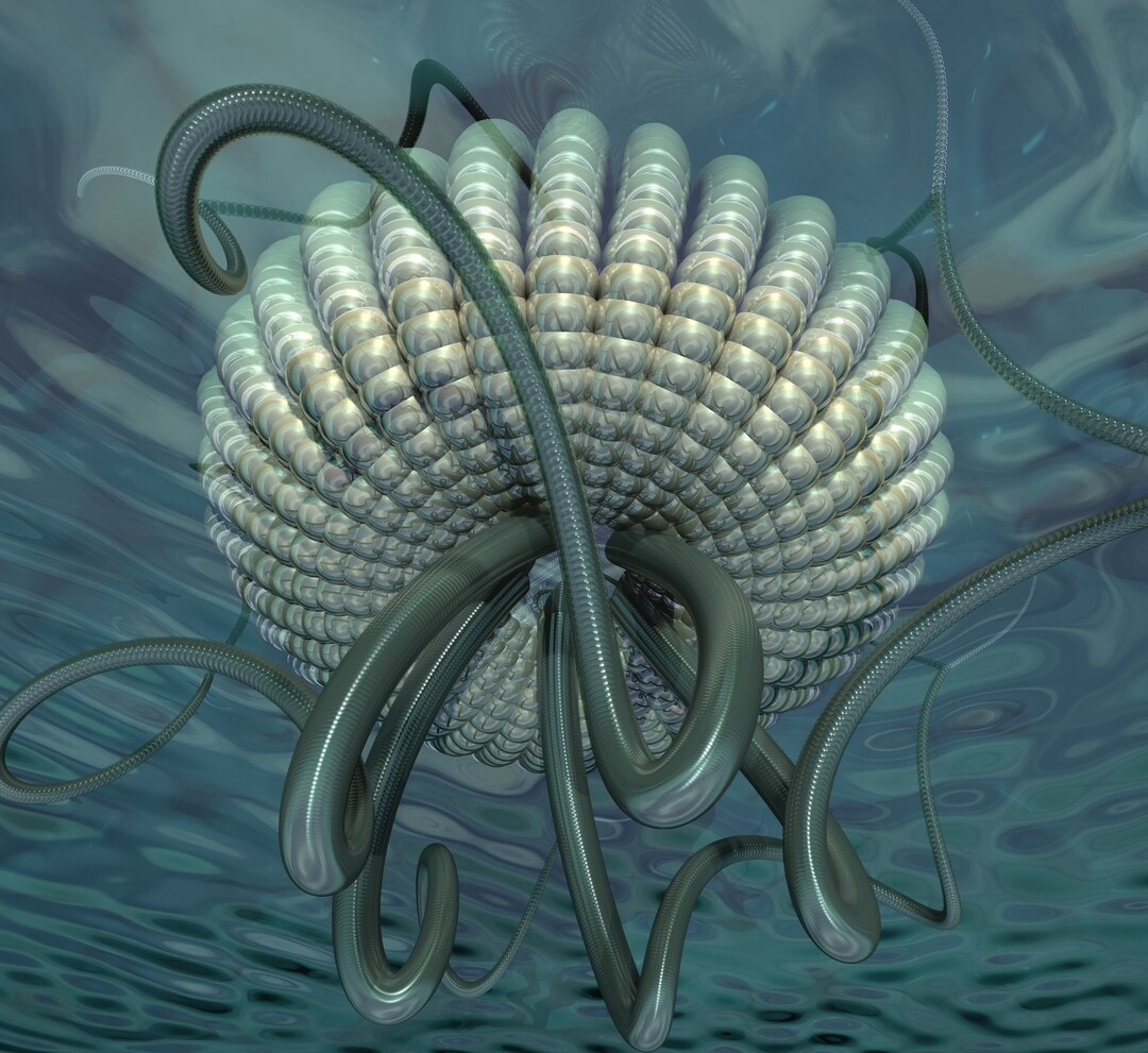 Vintage Ray-trace Digital Photograph undersea Drifting Peter Kalt - Etsy