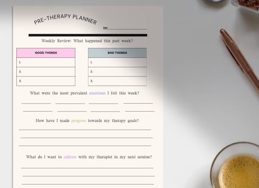 Therapy Session Notes Templates, Therapy Note Taking Printable, Pre ...