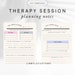 Therapy Session Notes Templates, Therapy Note Taking Printable, Pre ...