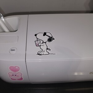 Cool Snoopy Drinking Boba Tea Vinyl Sticker waterproof - Etsy