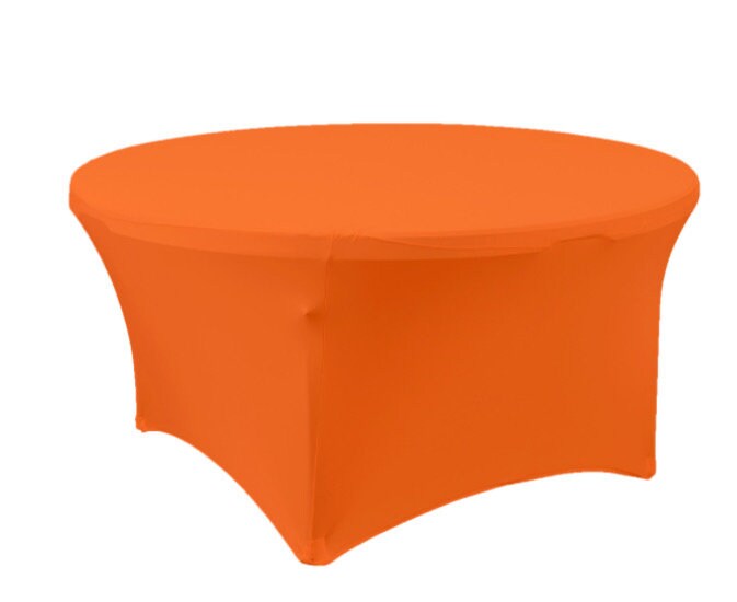 Spandex Round Table Cover 72 Orange - Etsy