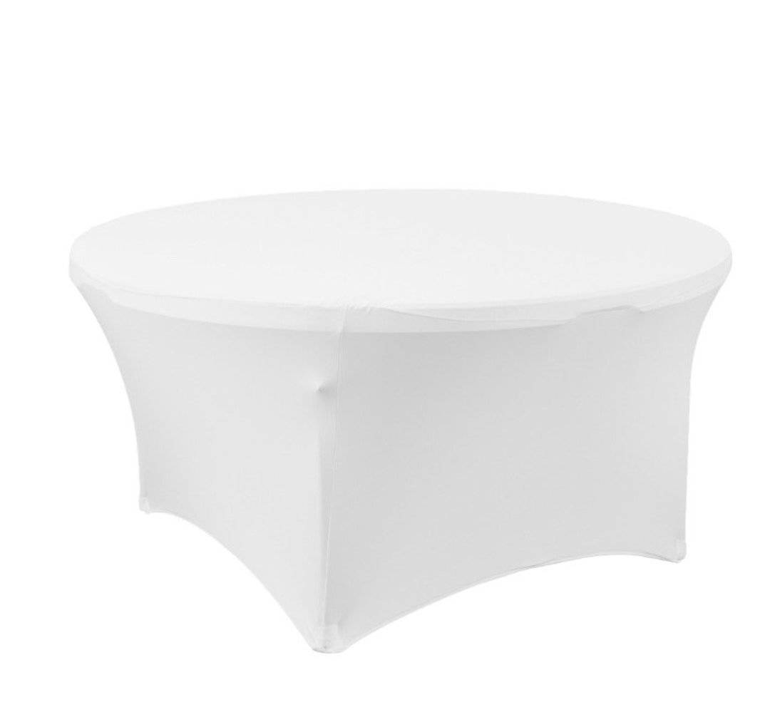 Spandex Round Table Cover 72” White - Etsy