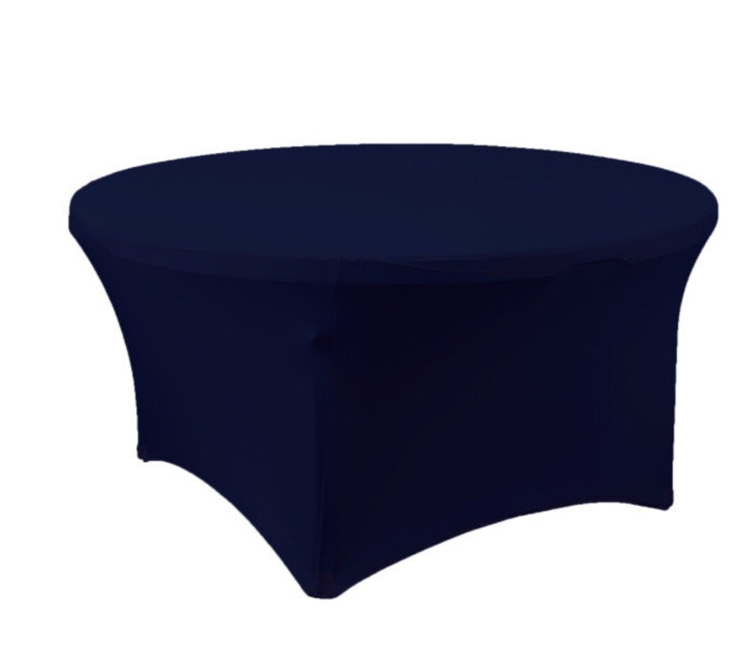 Spandex Round Table Cover 72 Navy - Etsy