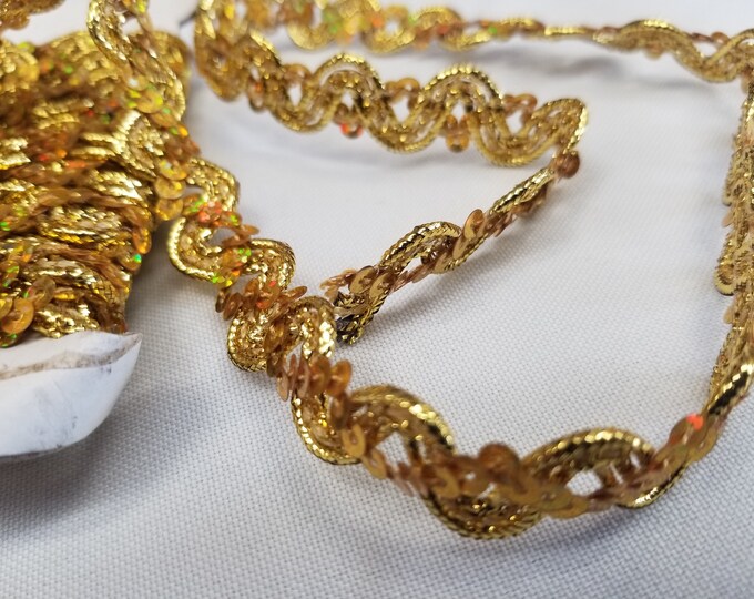 Gold Ribbon Braid 10mm 20mm, Gold Metallic Thread Braid, Gold ...