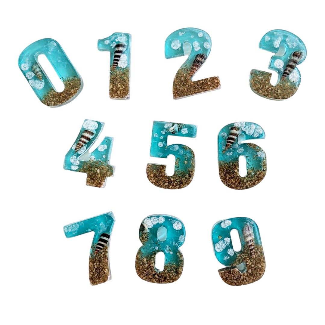 Resin Numbers Set for Learning & Play, Numbers 0-9, 4cm Tall, With 10 ...