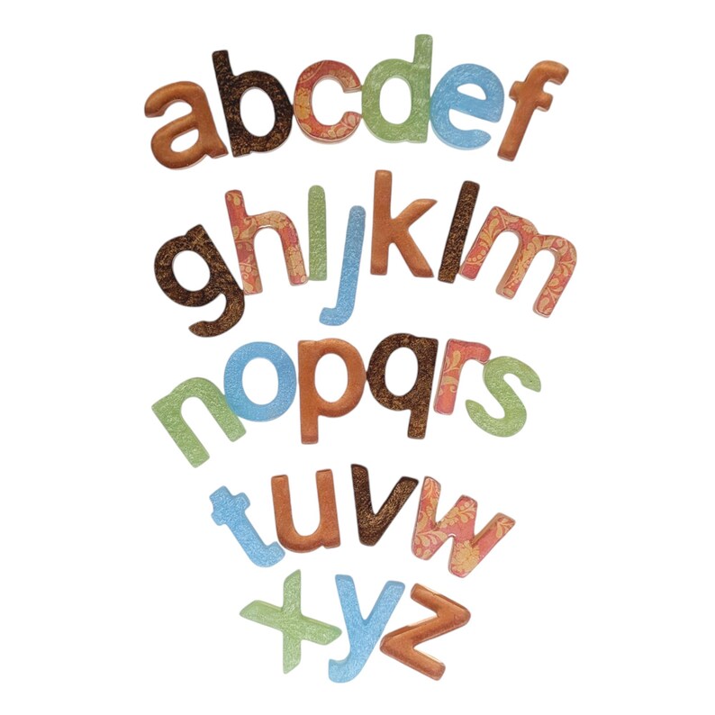 Uppercase or Lowercase Resin Alphabet, Letters, Alphabet & Playmat ...