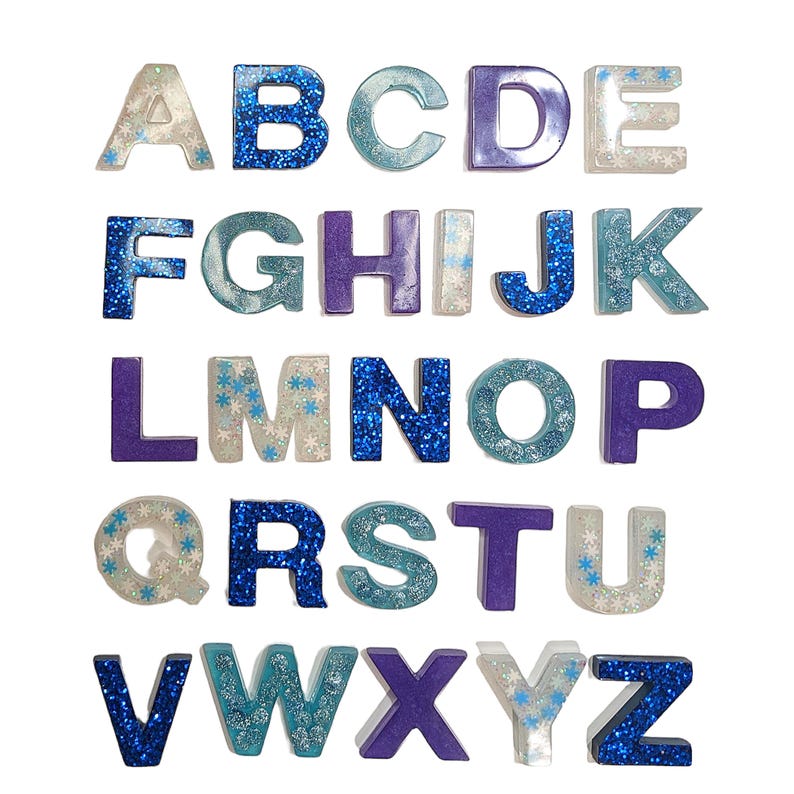 Uppercase or Lowercase Resin Alphabet, Letters, Alphabet & Playmat ...