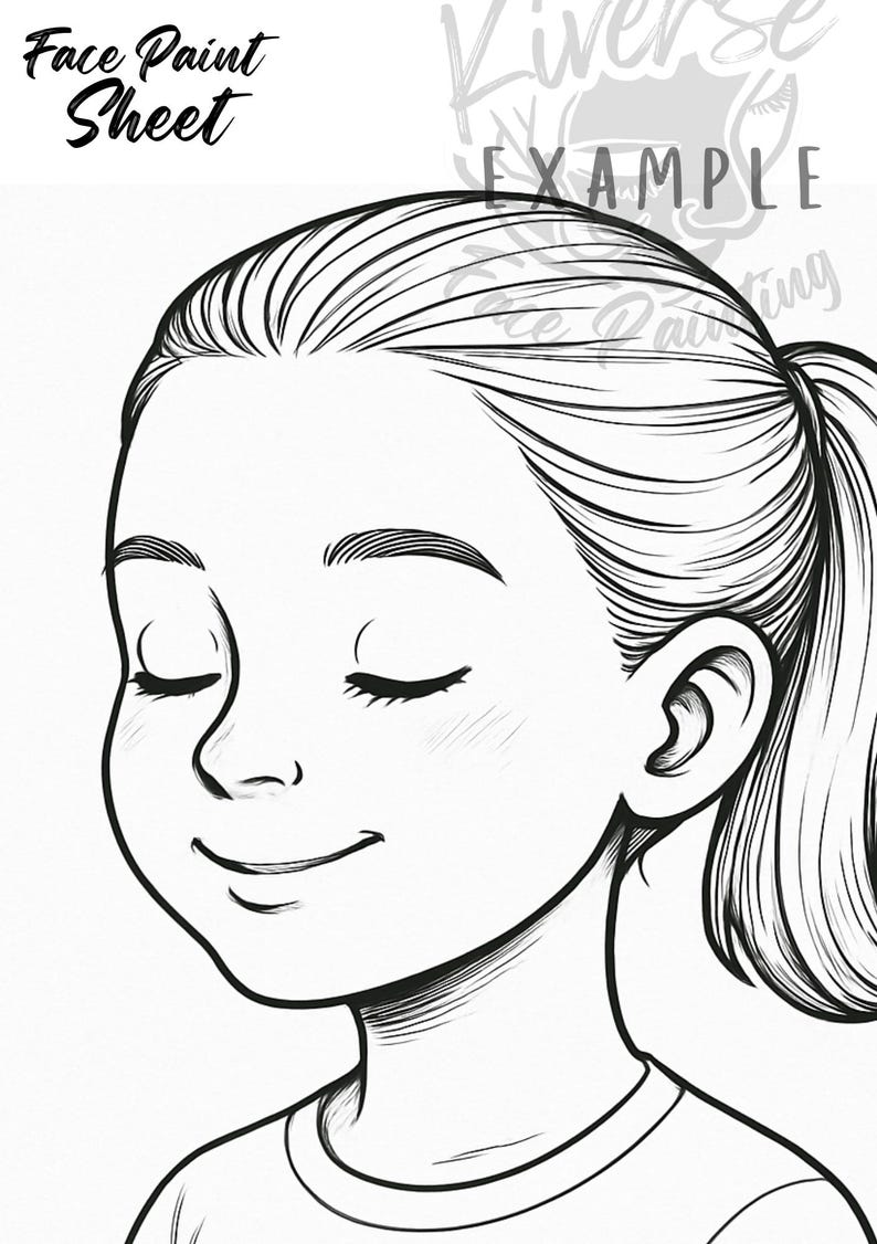 Face Paint Practice Sheet Template PDF - Etsy Australia