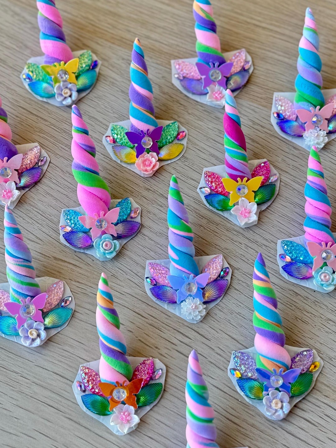 Unicorn Pastel Rainbow Horns Face Painters, Lightweight, Peel and Stick ...