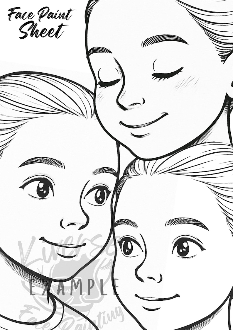 Face Paint Practice Sheet Template PDF - Etsy Australia