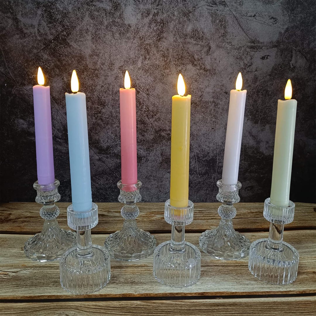 6.3 Inch Color LED Candles, Flameless Candles, Dinner Candles, Battery ...