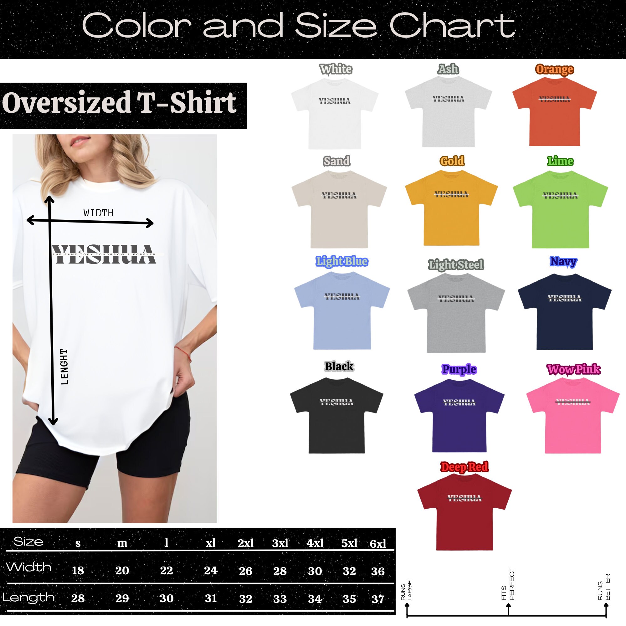Yeshua the Same Today, Tomorrow and Forever Oversized T-shirt Christian ...