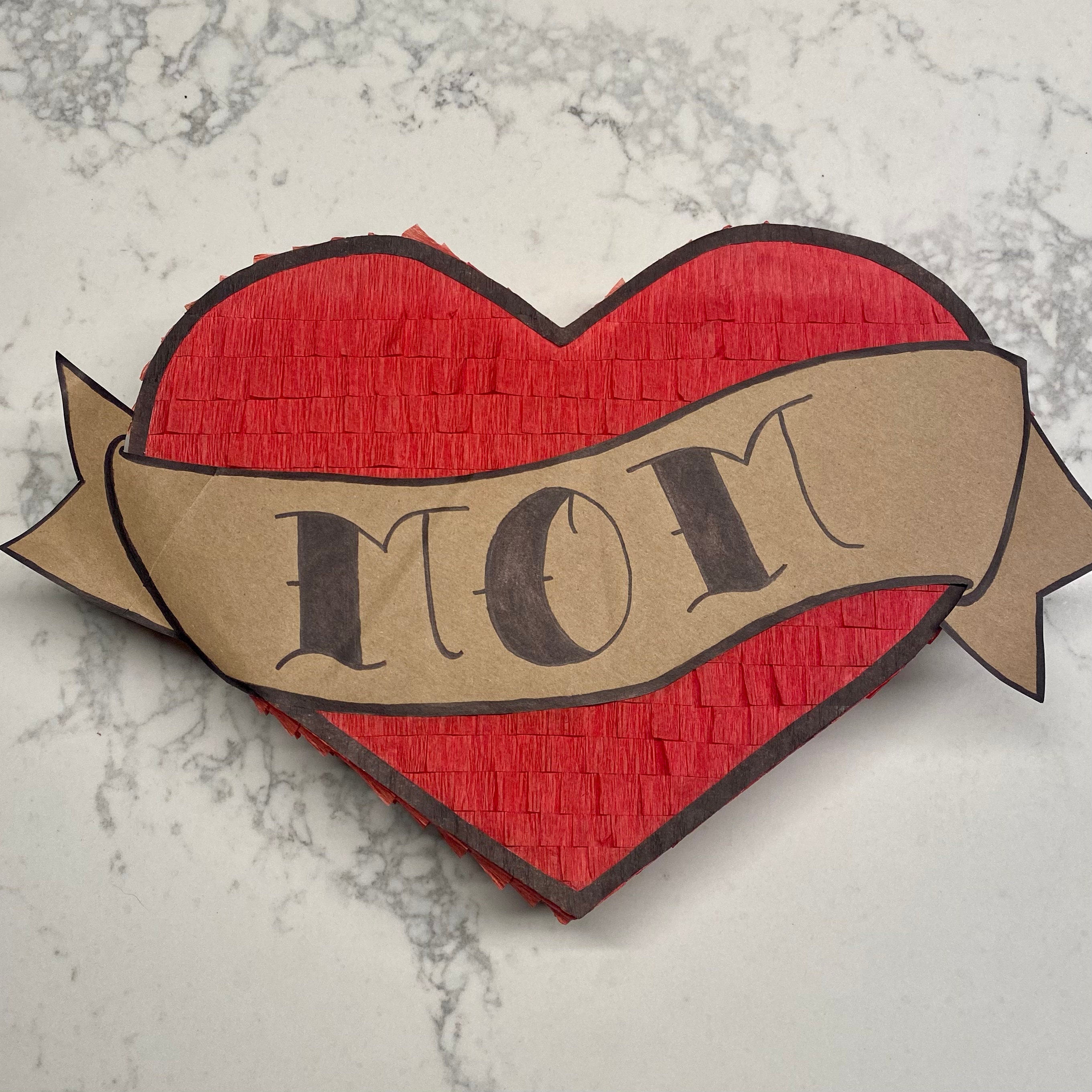 Tattoo-inspired Heart Banner Piñata - Etsy