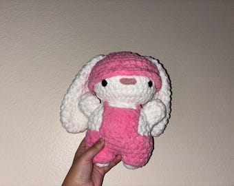 Crochet Bunny With Hat and Overalls - Etsy