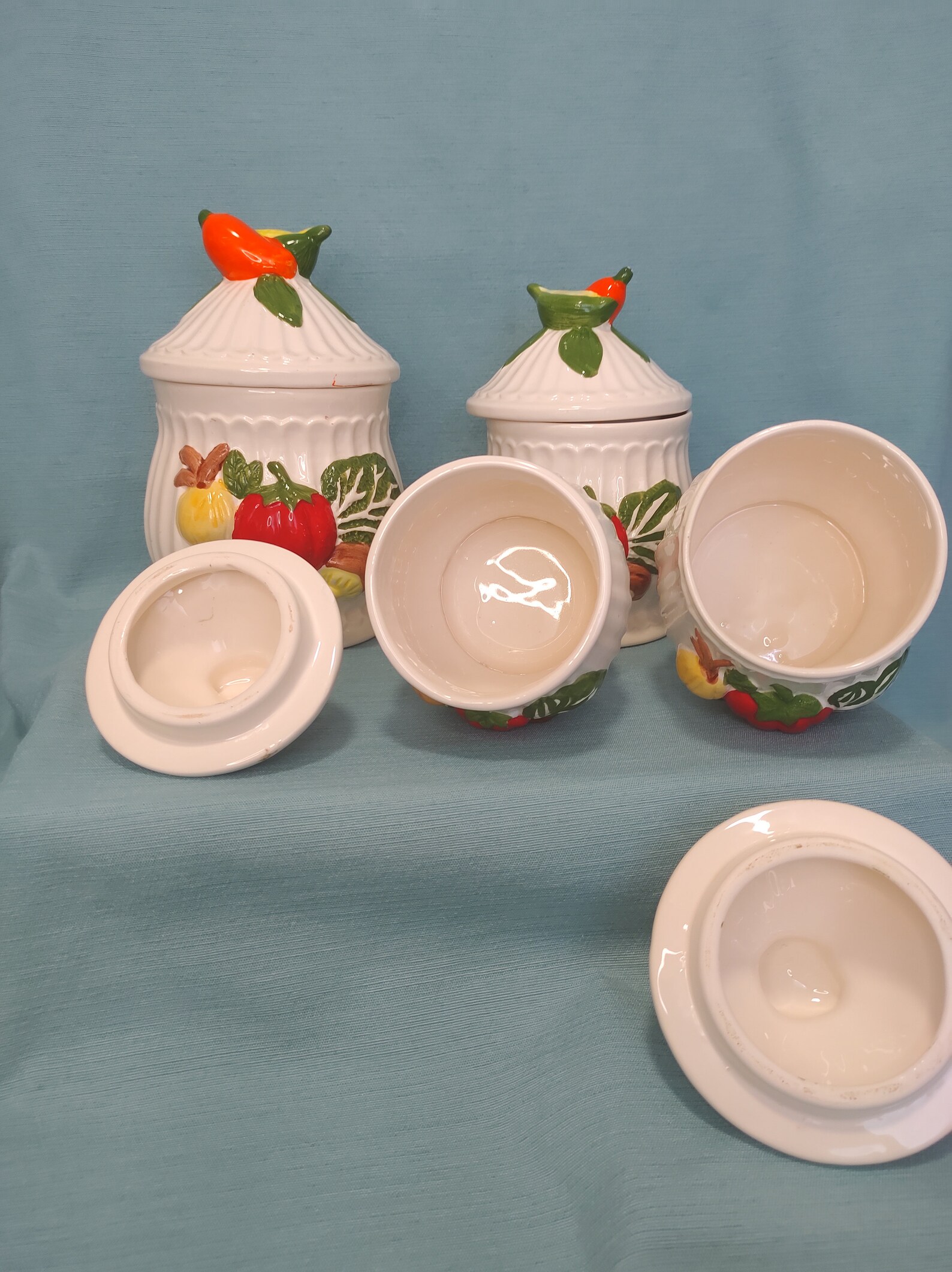 4 Piece Cottagecore Canister Set With Lids - Etsy