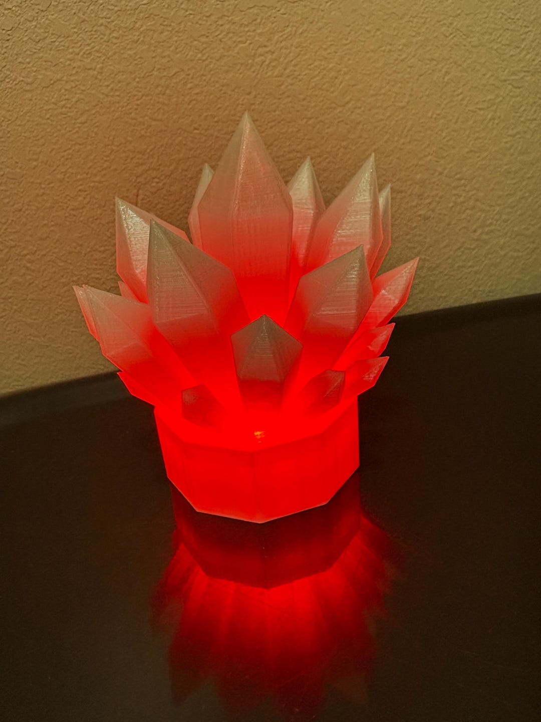 3D Printed LED Crystal Lamp – Mystical Light for Magical Spaces - Etsy