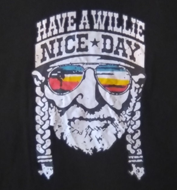 Willie Nelson T-shirt Women's Large Have a Willie Nice Day - Etsy