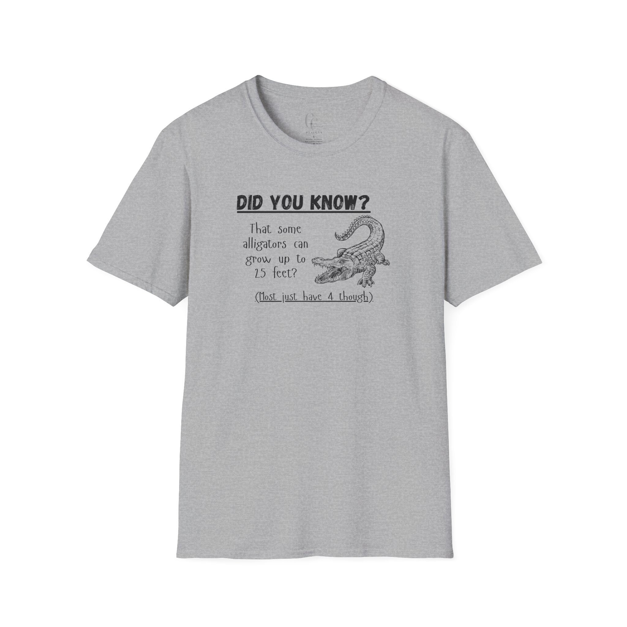 Did You Know Some Alligators Can Grow up to 25 Feet T-shirt, Humorous ...