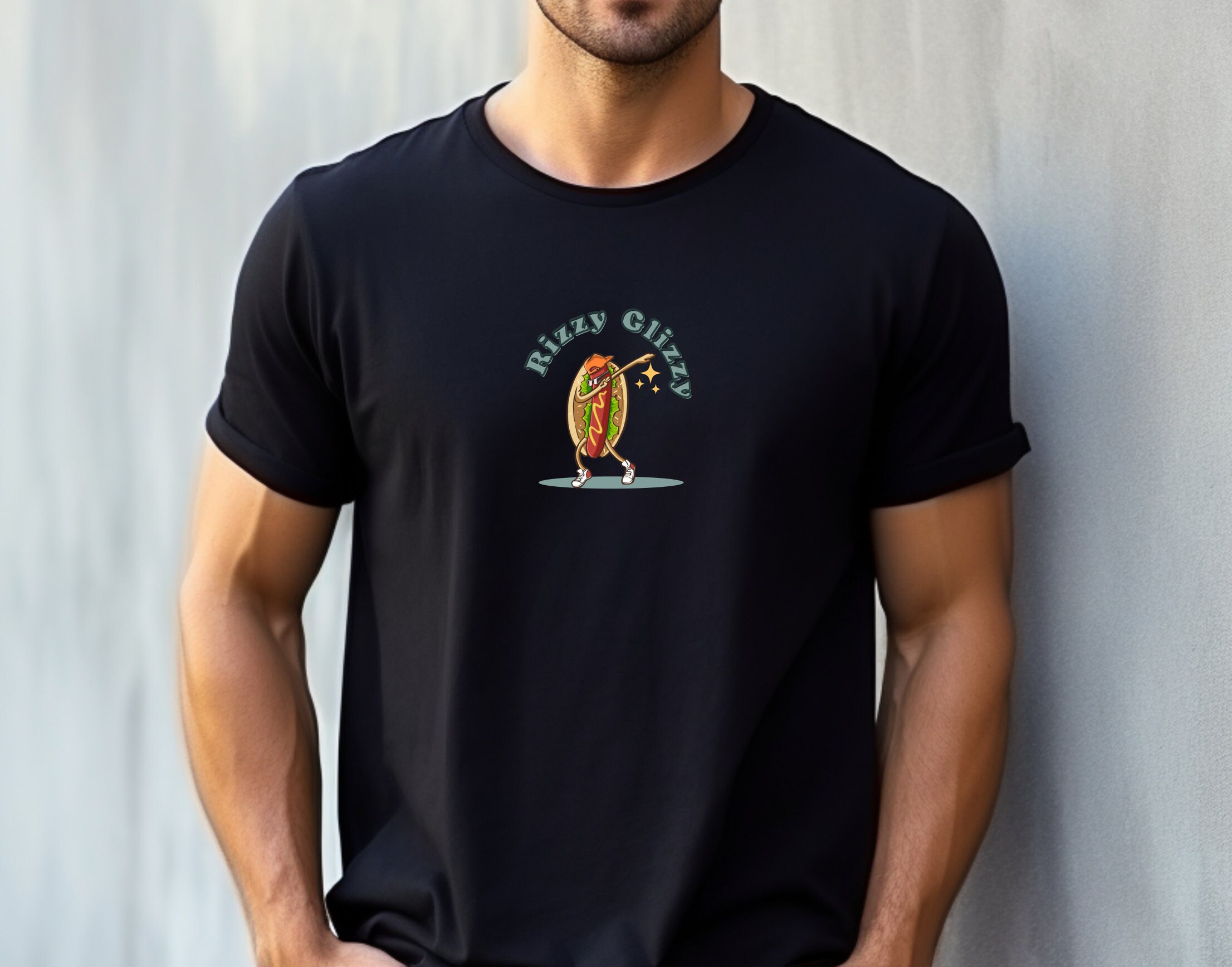 Rizzy Glizzy T-shirt, Funny Hot Dog Shirt, Dabbing Hot Dog Tshirt, Cool ...