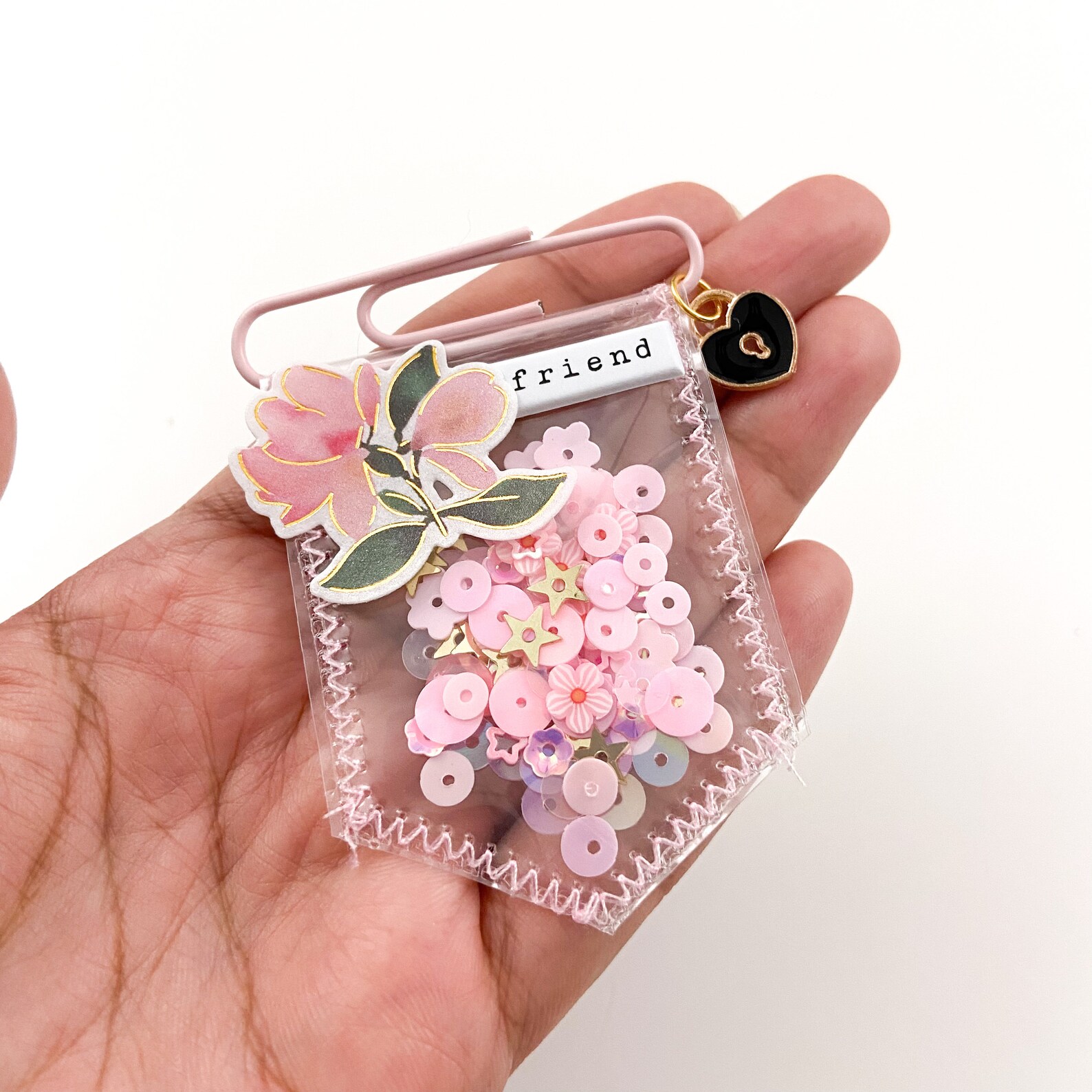 Shaker Paper Clips - Pink Floral Theme - Etsy