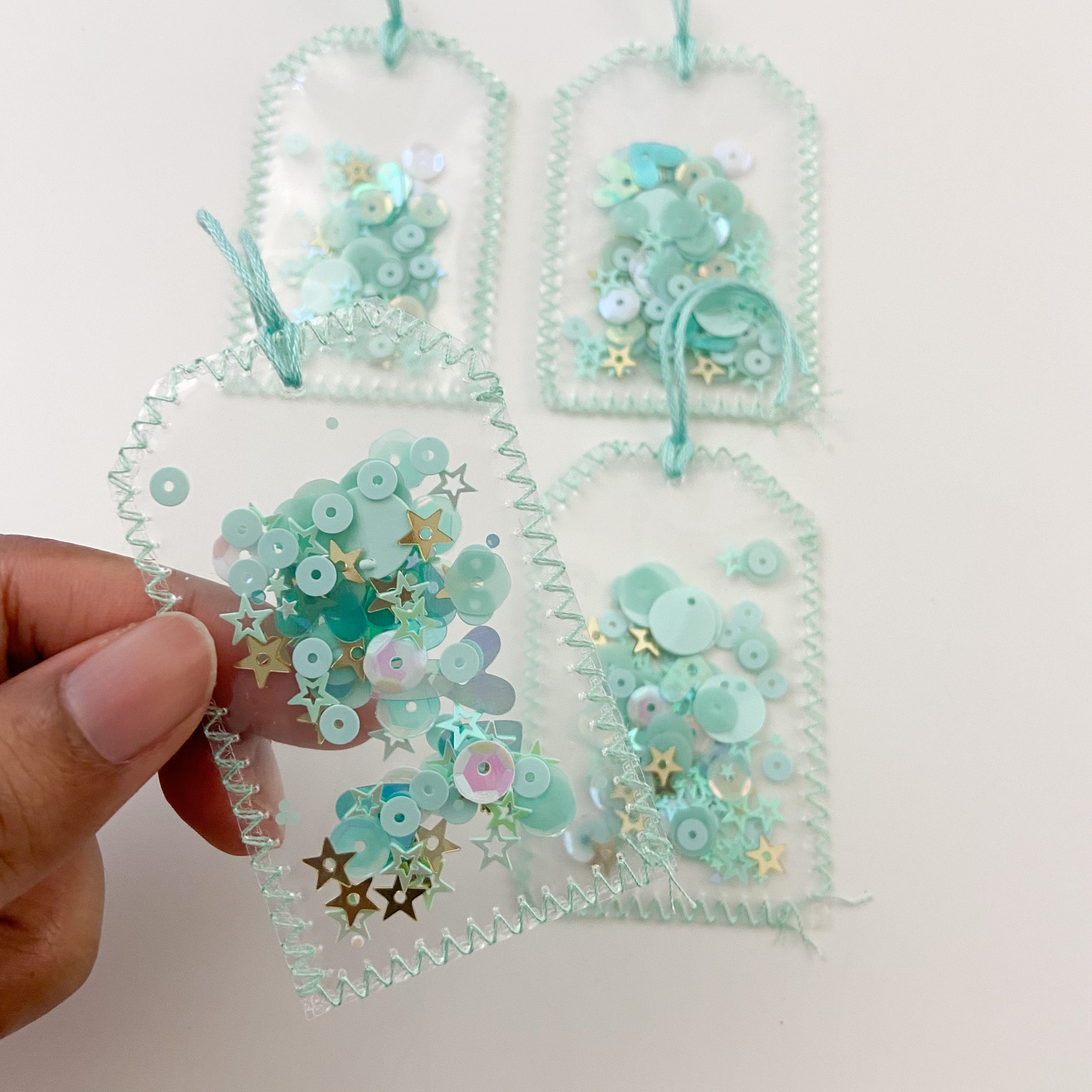 Mini Shaker Tags Set of 4 Minty Green - Etsy