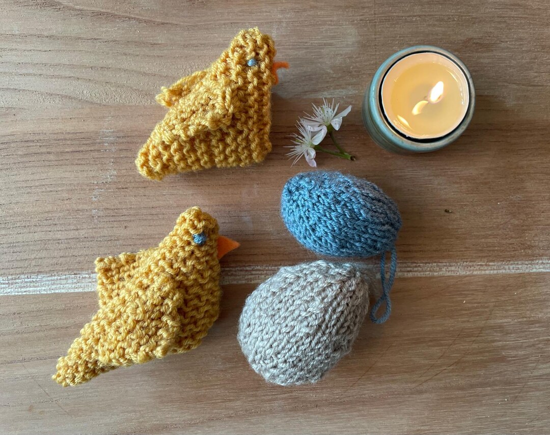 Knitted Hen, Chick & Egg Pattern: Easy Knit Soft Toy (PDF Pattern) - Etsy