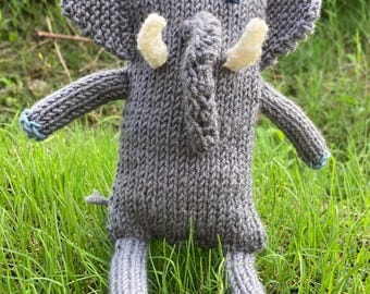 Easy Knit Elephant Pattern, Beginner Friendly Toy (PDF Pattern) - Etsy