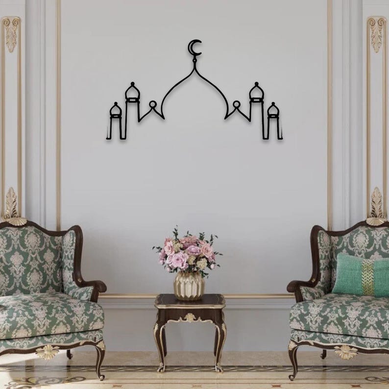 Mosque Islamic Wall Art | Masjid Metal Wall Art | Wall Hanging | Muslim ...