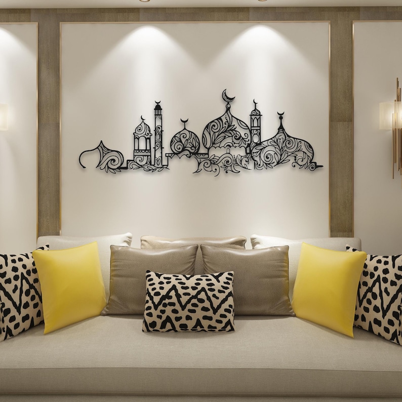 Metal Islamic Mosque Wall Art | Islamic Masjid Wall Art | Arabic Home ...