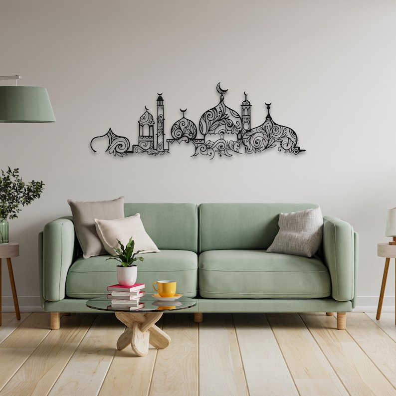 Metal Islamic Mosque Wall Art | Islamic Masjid Wall Art | Arabic Home ...