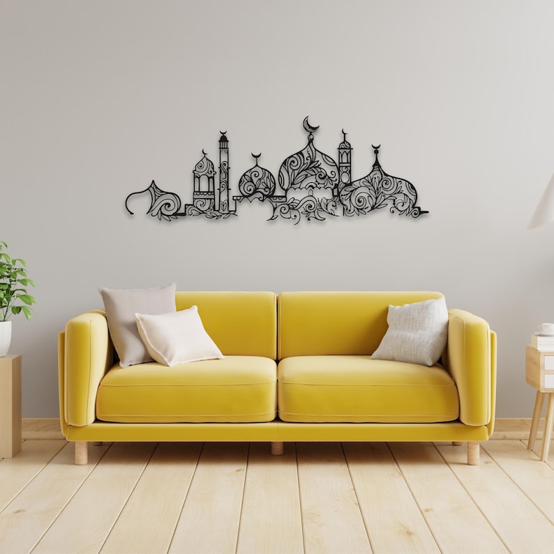 Metal Islamic Mosque Wall Art | Islamic Masjid Wall Art | Arabic Home ...