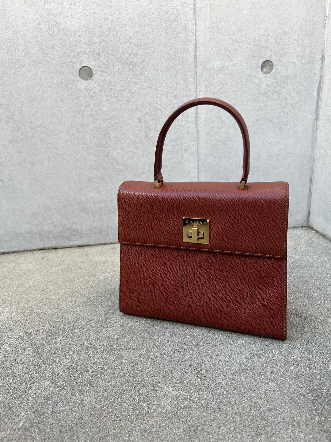 Authentic Vintage Celine Top Handle Kelly Brown W Shoulder Straps - Etsy