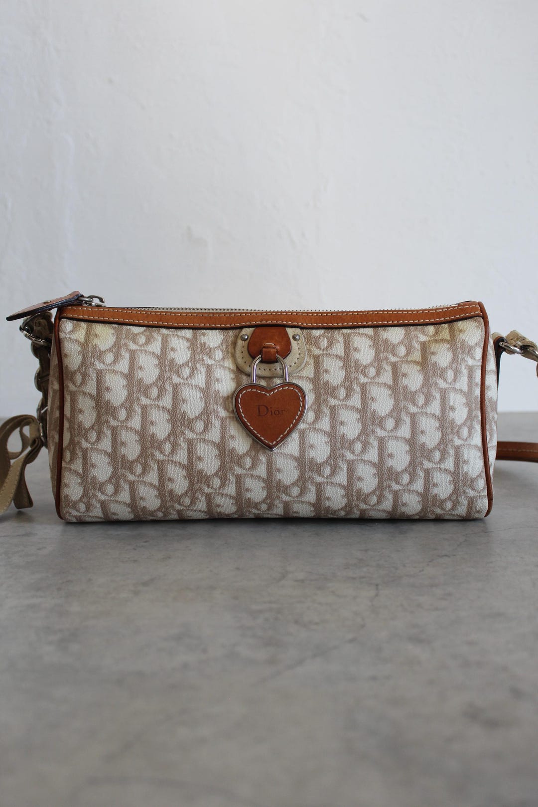 Vintage Dior Romantique Shoulder Bag PVC Beige/pink (entrupy Certified ...
