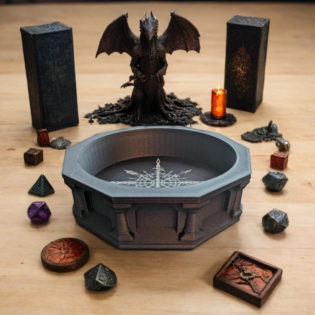 Gothic Dice Tray, Dice Rolling Tray for Dnd, Dungeons and Dragons ...