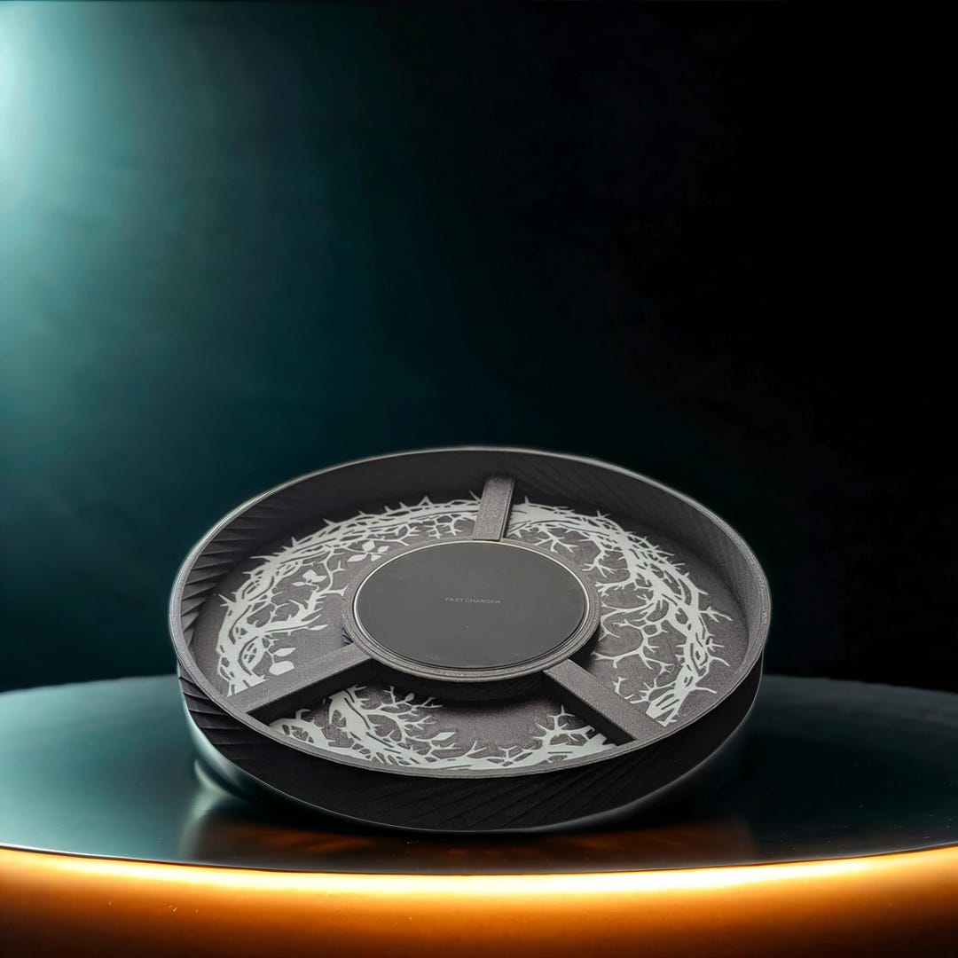 Office Catchall Tray, Wireless Phone Charging Station, Personalized ...