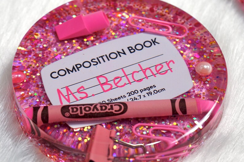Personalized Composition Book Teacher Coaster, Composition Notebook ...