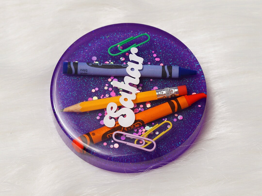 Personalized Teacher Coasters, Crayon and Pencil Coasters, School ...